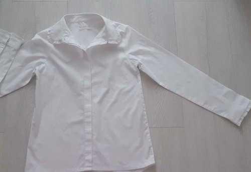 Рубашка белая школьная mango kids для девочки