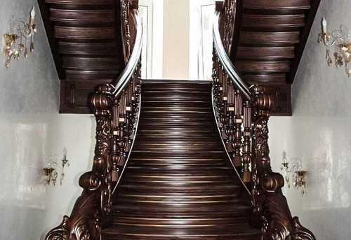 Лестница деревянная под ключ