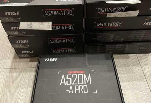 Материнская плата AM4 MSI A520M-A PRO Новая
