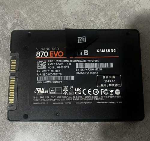 Ssd samsung 870 evo 1tb