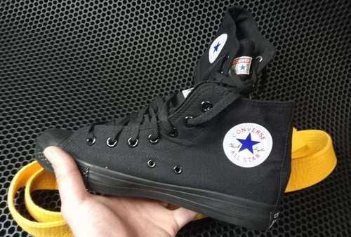 Кеды чёрные Converse. Высокие кеды всех размеров