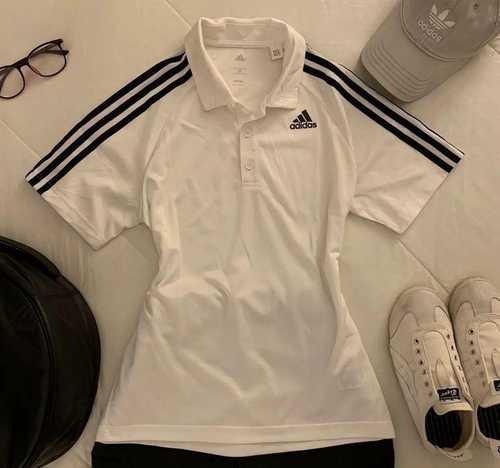 Винтажное поло Adidas 90 х Женское на рост 170