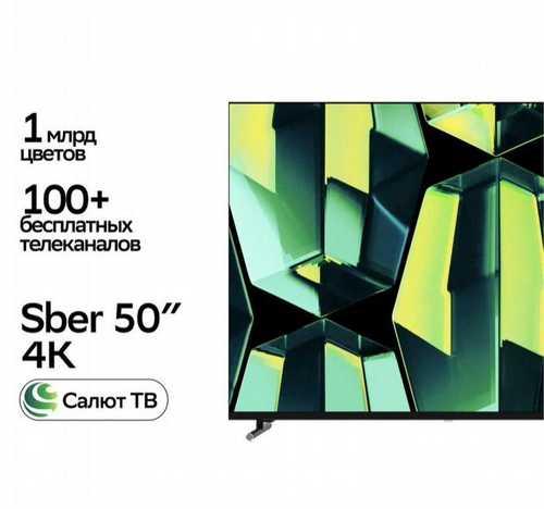 Телевизор Sber SDX-50U4124, 50", UHD 4K RAM 2GB