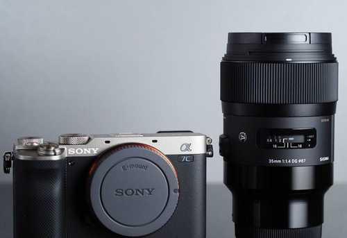 Sony A7C Silver Kit Sigma 35mm f/1.4 DG HSM новый