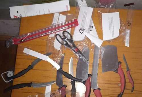 Набор кухонных ножей + точилка Ножницы