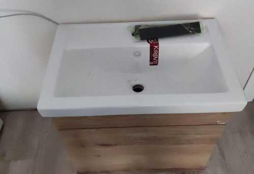 Тумба для ванной новая с навесным шкафом