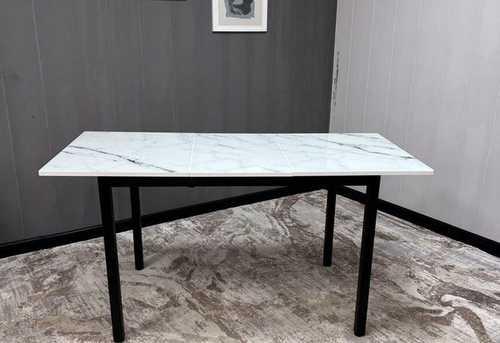 Кухонный стол раскладной белый мрамор