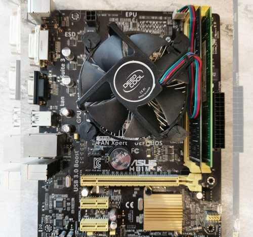 Плата asus H81mk Intel Xeon E3-1265LV3 16GB