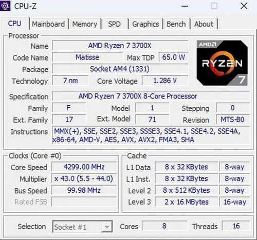 AMD Ryzen 7 3700x