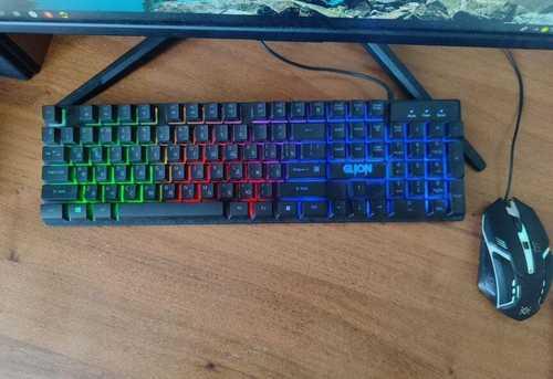 Клавиатура + мышь c RGB подсветкой