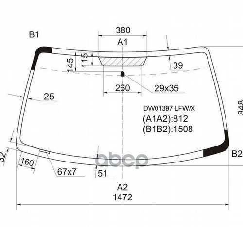 Стекло лобовое Ford Escape 00-12 / Maverick 93