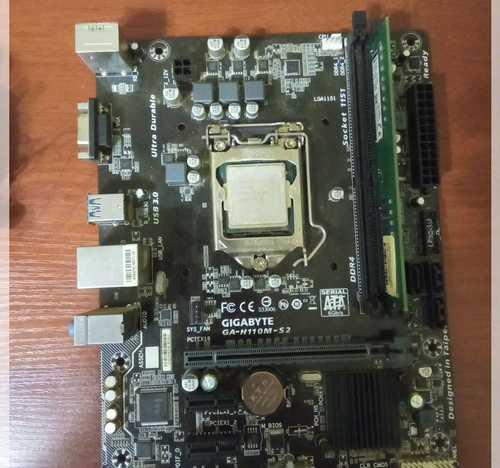 Gigabyte GA h110m s2 i3-6100