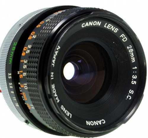 Canon Lens FD 28m f3.5 SC