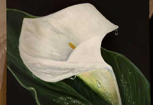 Картина маслом на холсте цветок