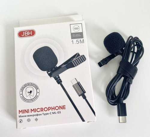 Микрофон петличный type-c новый проводной