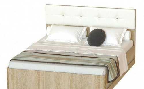 Кровать с мягким изголовьем 1,6 м