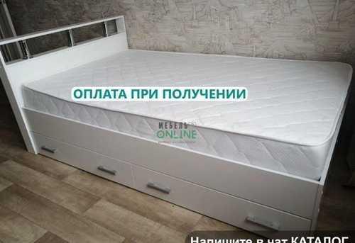 Кровать односпальная 90х200 с 2 ящиками
