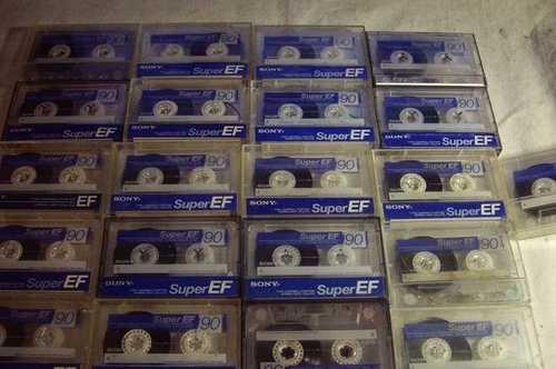 Аудиокассеты sony super EF-90 синие