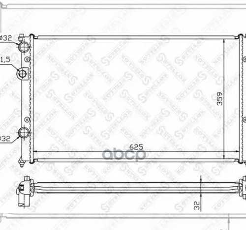 Радиатор системы охлаждения VW Caddy, Seat Ibiza