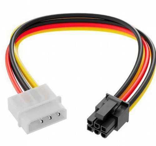 Кабель питания GPU 6Pin (M) - 4Pin Molex (M)