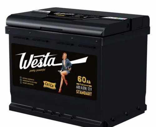 Аккумулятор westa black 6ст-60 п.п. 600А каз (242*