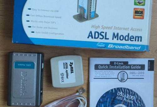 Adsl модем D-Link DSL-200