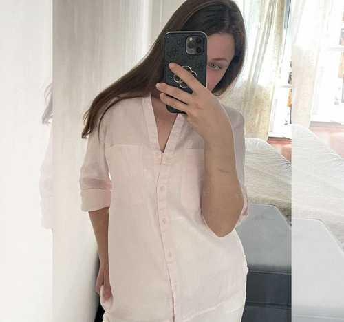 Рубашка блузка чистый лен 100% S