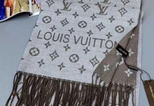 Палантин теплый Louis Vuitton бежевый