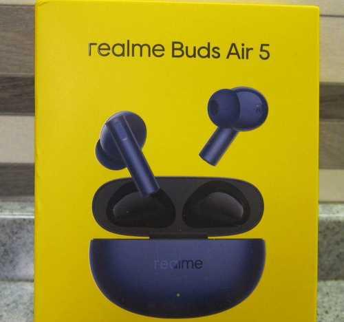 Новые Realme buds air 5, цвет темно-синий