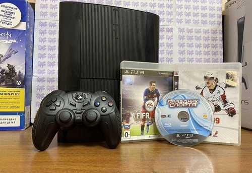 Sony PS3 Super Slim Прошитая + 20 игр