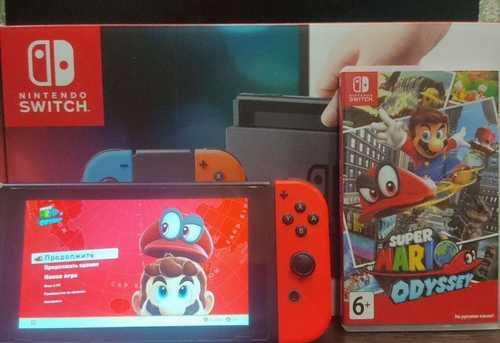 Nintendo Switch rev2 + Mario Odyssey