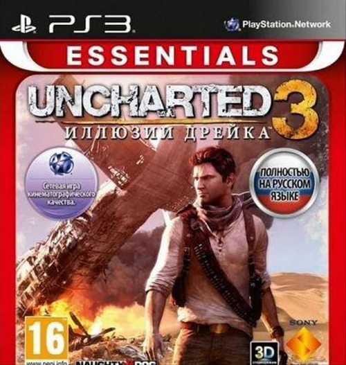 Uncharted 3: Иллюзия Дрейка (PS3, рус, бу) (Без об