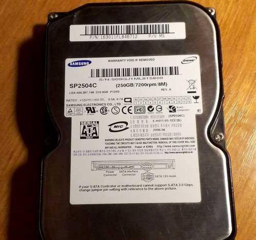 Жесткий диск samsung 250GB