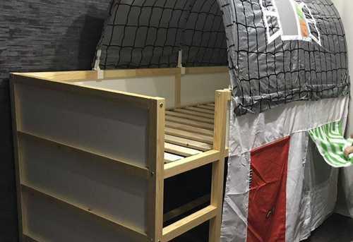 Детская кровать чердак IKEA Кюра