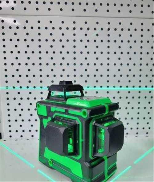 Лазерный нивелир 360 градусов 3д зеленый