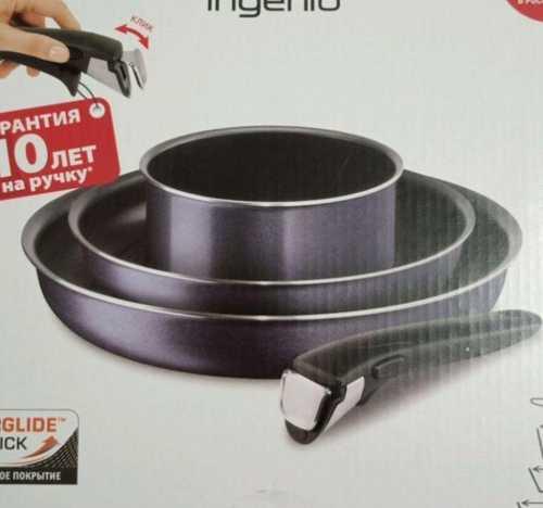 Набор посуды Tefal ingenio twinkle grey