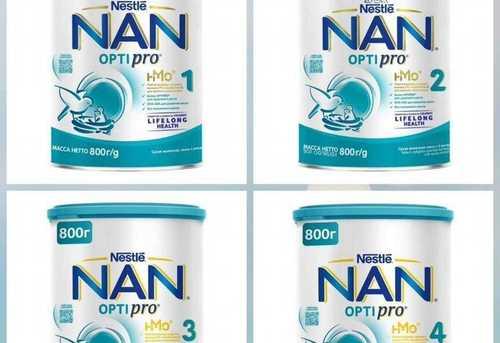 Детская смесь NAN Optipro -1,2,3,4 молочная 800 г