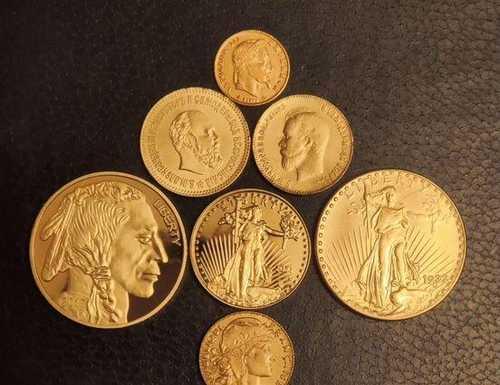 Сувенирные копии золотых монет