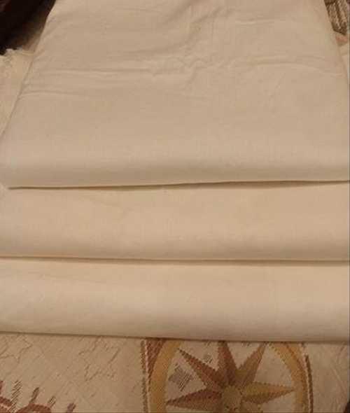 Ткани СССР полотно бел. рубашечное,сатин,мешковина