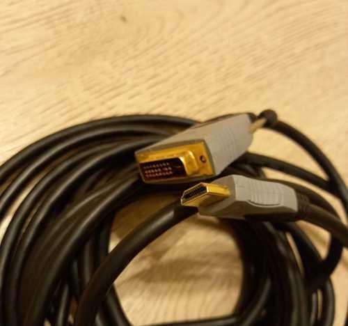 Luxmann Видеокабель DVI/hdmi, 5 м, черный