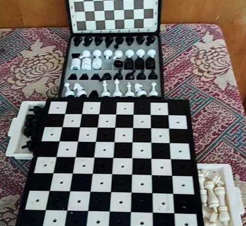 Шахматы шашки СССР дорожные, неполные лот