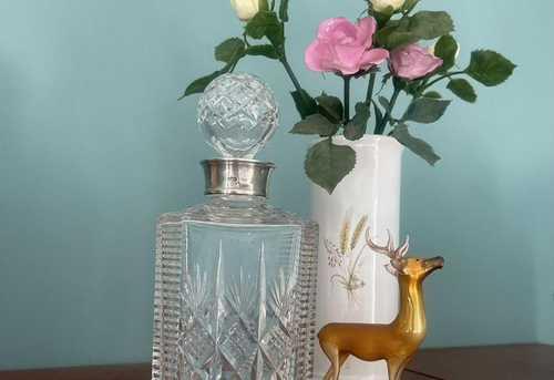 Декантер для виски. Хрусталь Англия, 1930-1960 гг