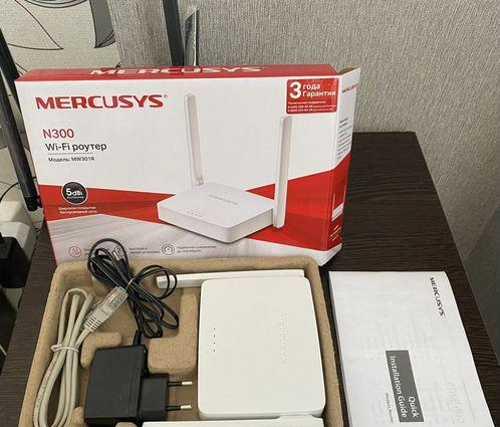 Wi-Fi роутер mercusys MW325R, N300, белый