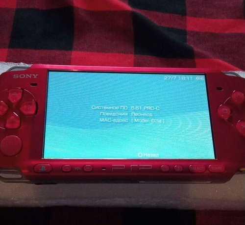 Sony PSP 3008 прошитая radiant red