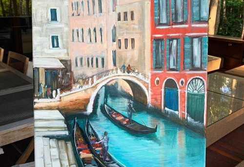 Картина маслом на холсте «Венеция» в подарок