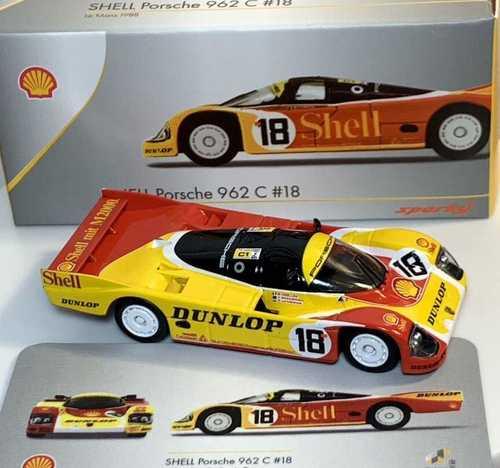 1/64 Sparky Shell Porsche 962 C #18 Le Mans 1988