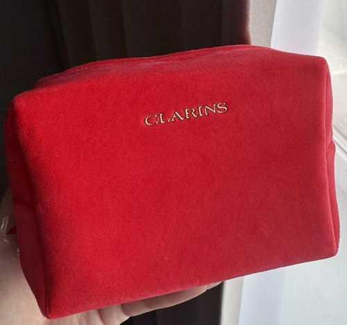 Косметичка clarins и набор миниатюр