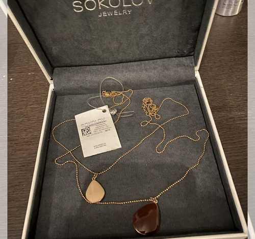 Sokolov колье из золоченого серебра