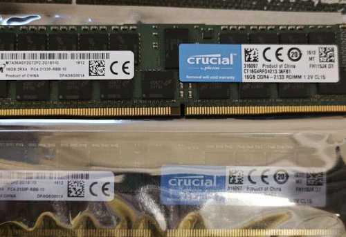 Серверная память Micron DDR4 16GB 2666 ECC REG