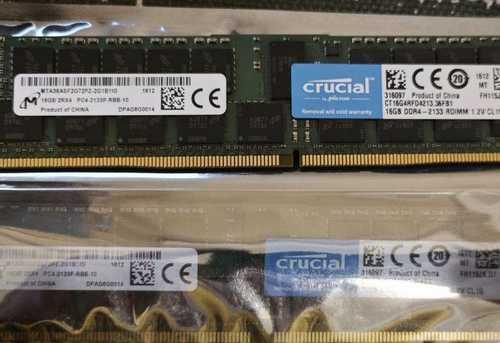 Серверная память Micron DDR4 16GB 2666 ECC REG